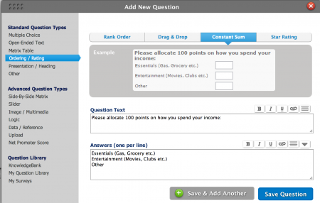Rank Order, Ratings, Constant Sum Question Types - Which Should I Use ...