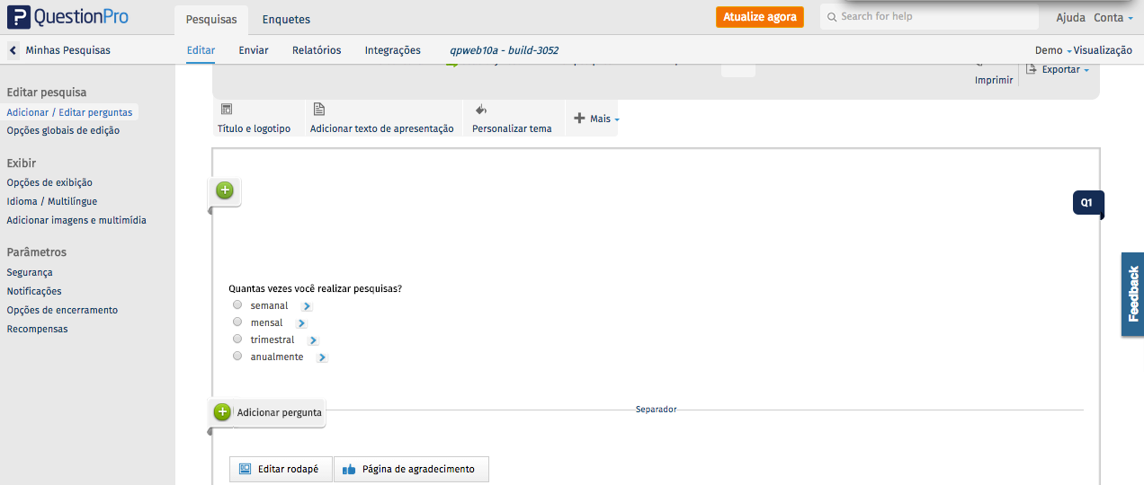 Nova interface da plataforma QuestionPro: conheça agora!