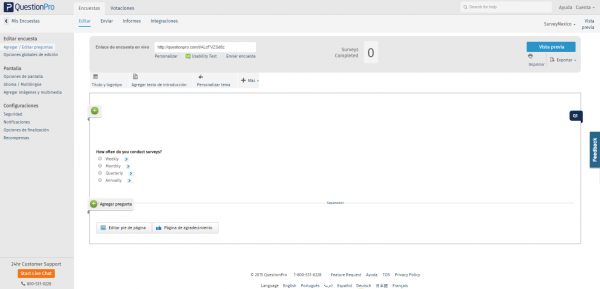 Nueva Interface de QuestionPro