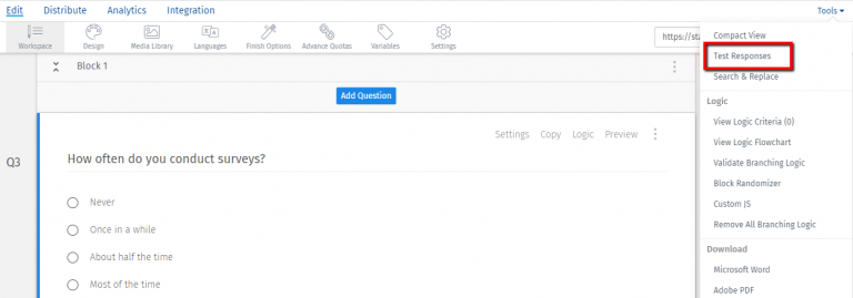 Generate Test Responses by Creating Dummy Reports | QuestionPro