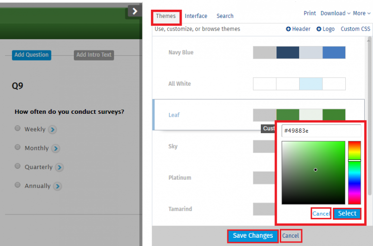 Customize your survey with professionally-designed survey themes ...