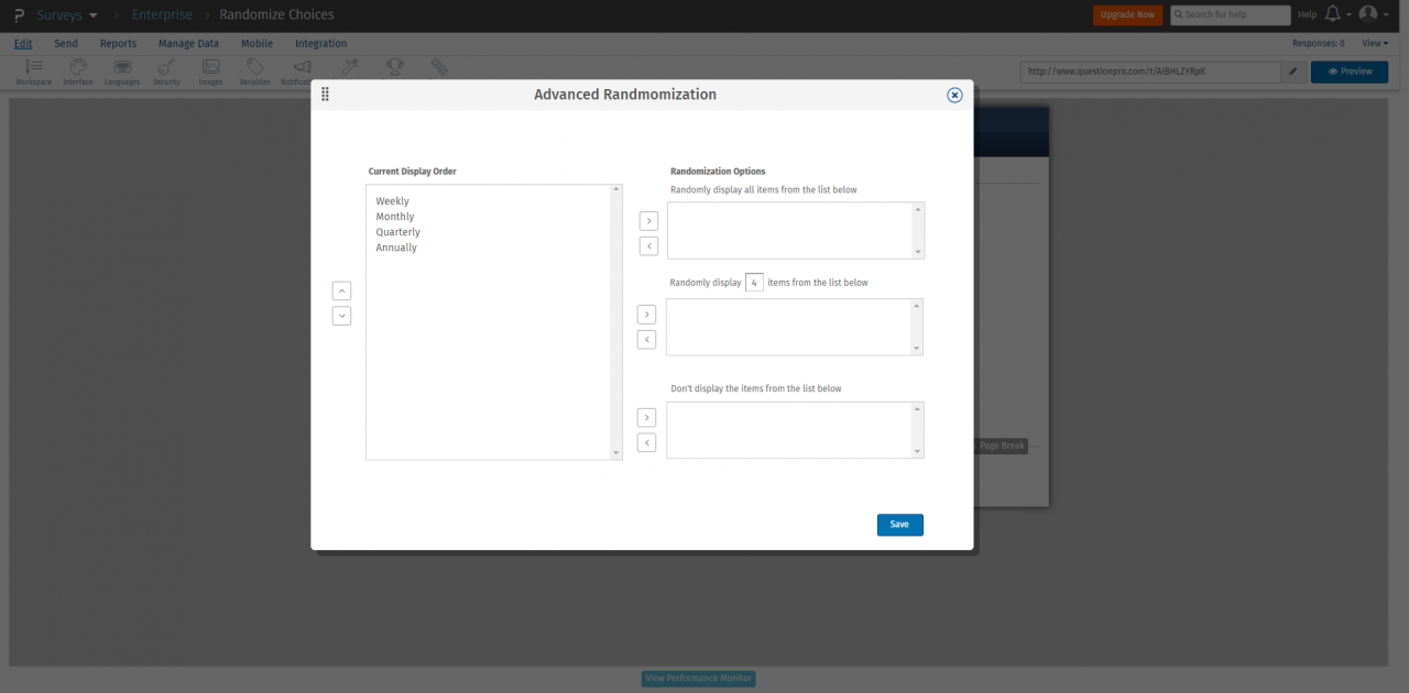 Updated Feature: Advanced Randomization | QuestionPro