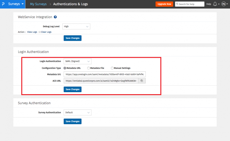 Feature Update! User Friendly Integration with SAML 2.0 | QuestionPro