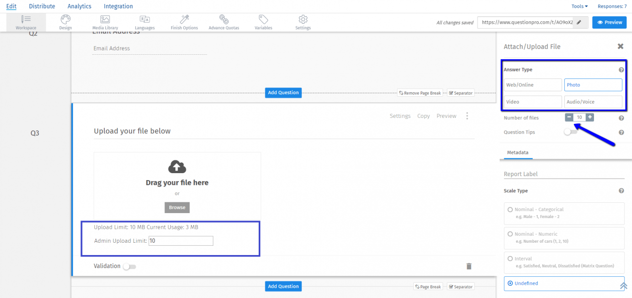 Allow respondents to attach multiple files in a survey | QuestionPro Allow respondents to attach multiple files in a survey | QuestionPro