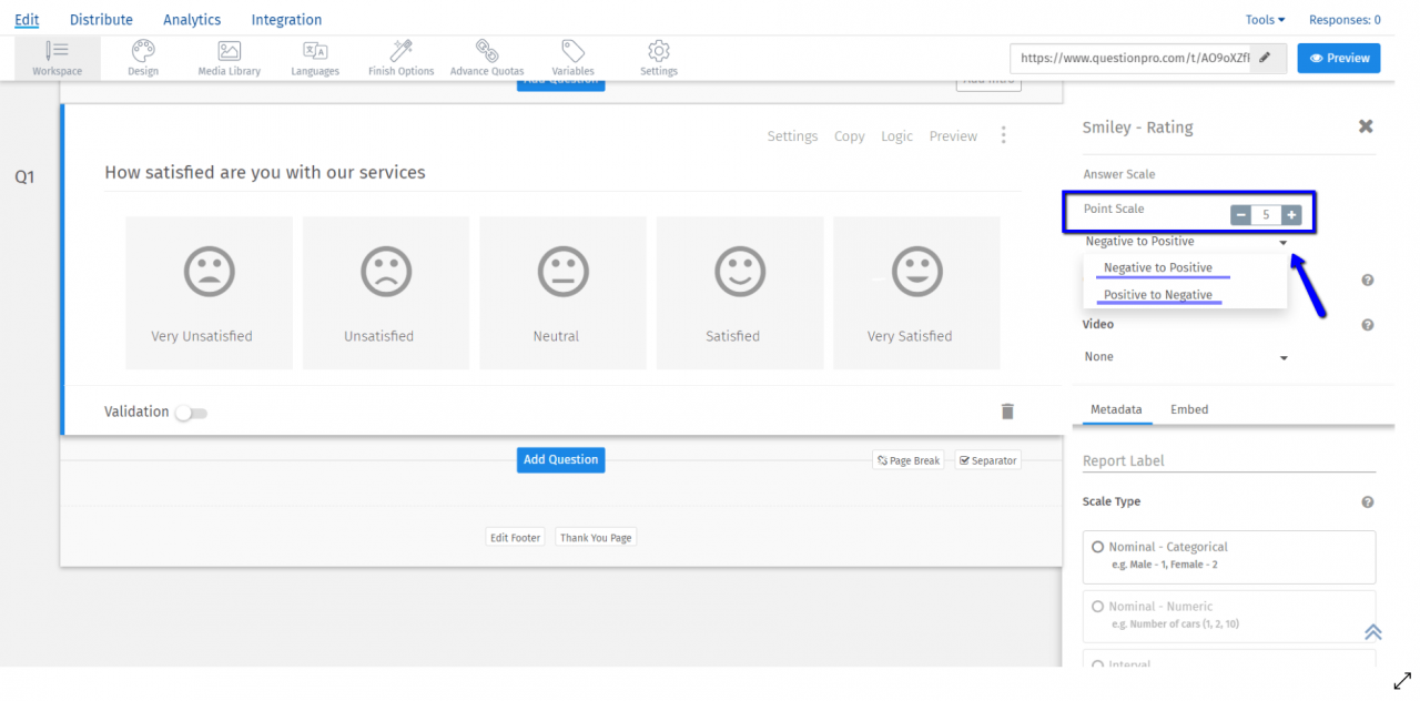Smiley rating scales are now editable | QuestionPro