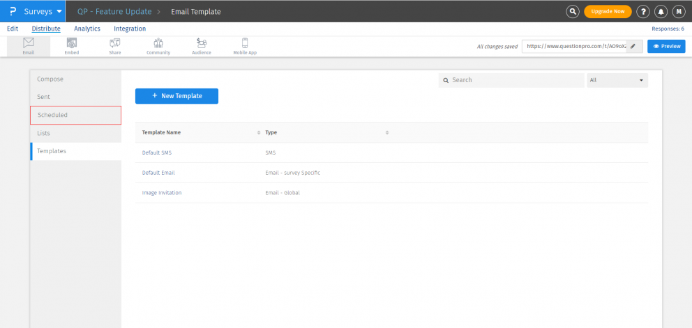A revamped UI/UX to create and customize email survey invitation ...