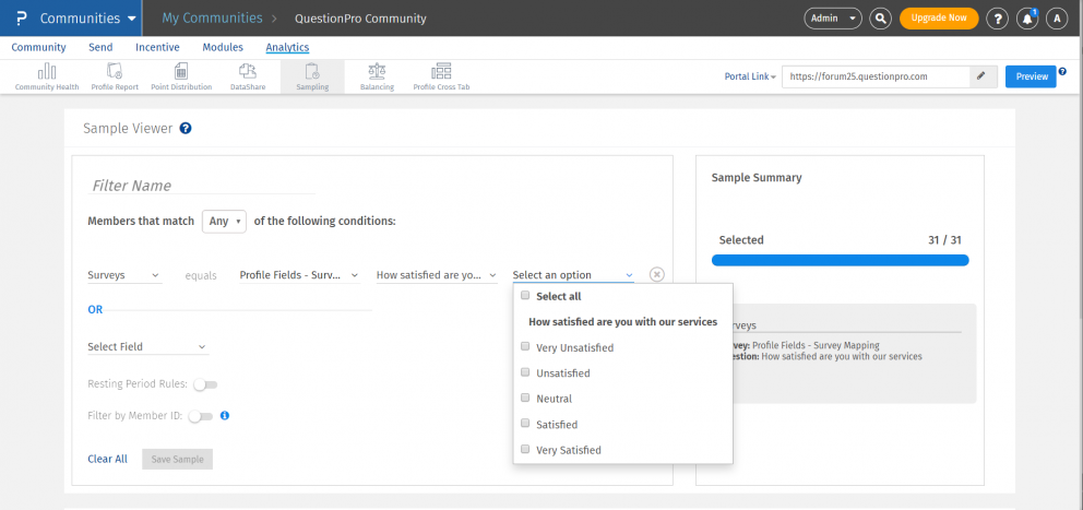 Communities feature update: Compound filters enhancement | QuestionPro