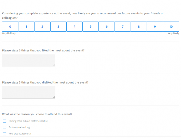 3 Excellent event satisfaction survey examples | QuestionPro 3 Excellent event satisfaction survey examples | QuestionPro
