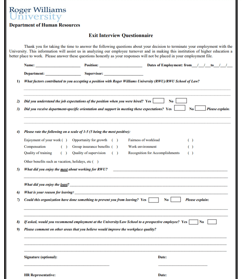 9 essential exit interview survey templates | QuestionPro 9 essential exit interview survey templates | QuestionPro