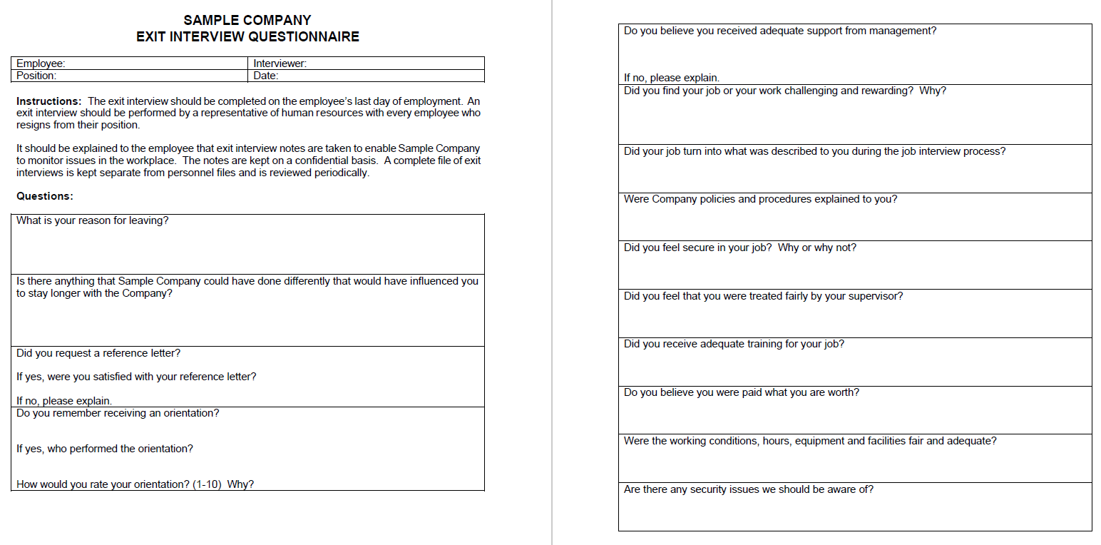 9 essential exit interview survey templates | QuestionPro 9 essential exit interview survey templates | QuestionPro