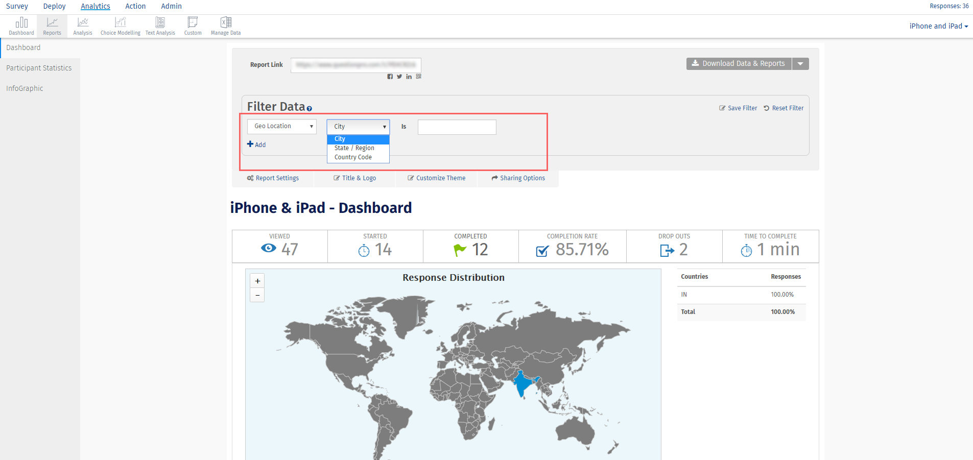 CX- Basic Dashboard Filter | QuestionPro Knowledge Base