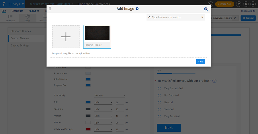 Image as survey background | QuestionPro Knowledge Base