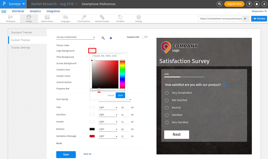 Image as survey background | QuestionPro Knowledge Base