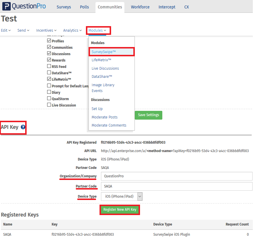 QuestionPro - Llave API QuestionPro Software Encuesta en línea