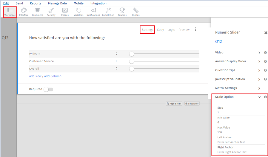 Scale options | QuestionPro Knowledge Base
