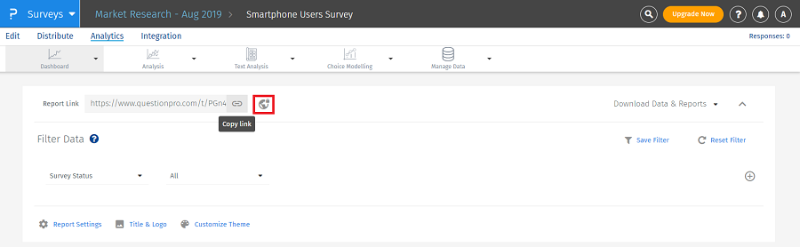 Sharing dashboard reports | QuestionPro Help Document