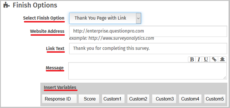 Pagina de agradecimiento | QuestionPro Base de conocimientos