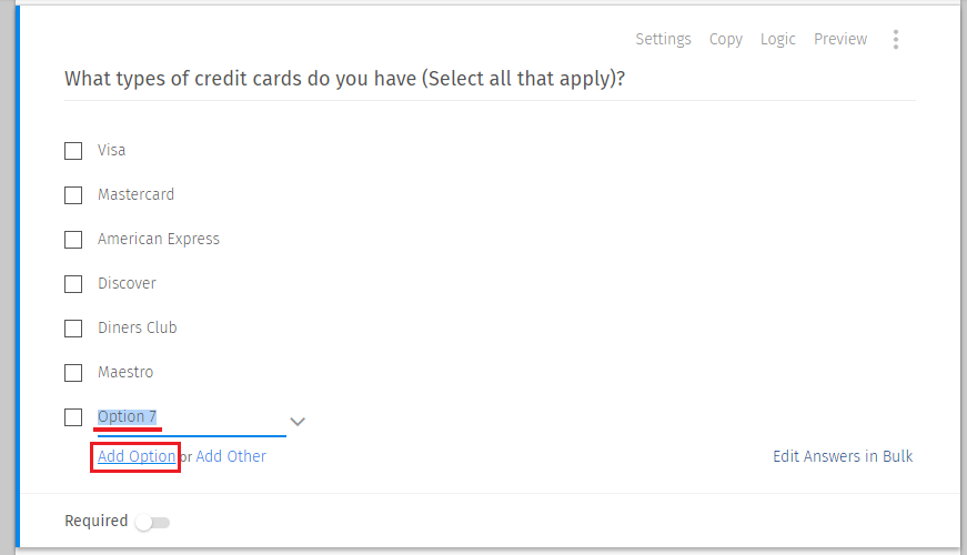 Multiple choice: select many | QuestionPro Help Document Multiple choice: select many | QuestionPro Help Document