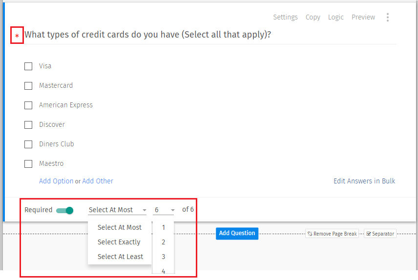 Multiple choice: select many | QuestionPro Help Document Multiple choice: select many | QuestionPro Help Document