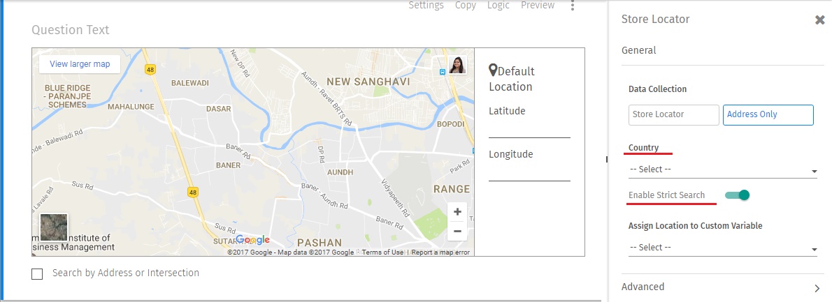 Store Locator setting | QuestionPro Knowledge Base
