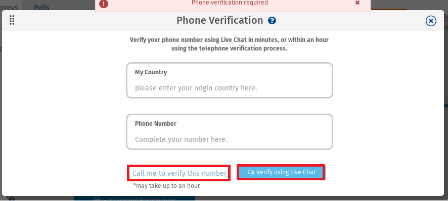 Phone Verification | QuestionPro Help Document