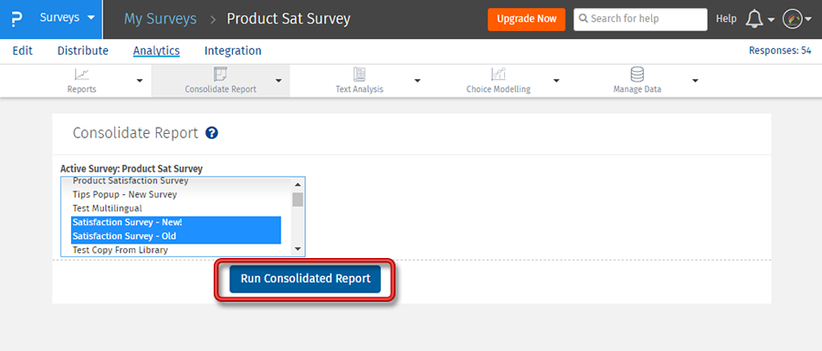 Consolidate Report | Combine Reports | QuestionPro Knowledge Base