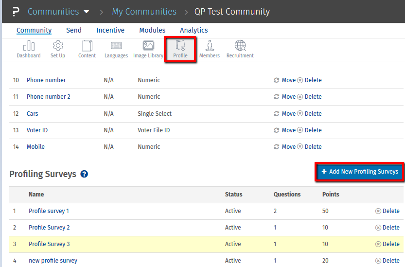 Communities - Profiling Surveys | QuestionPro Help Document
