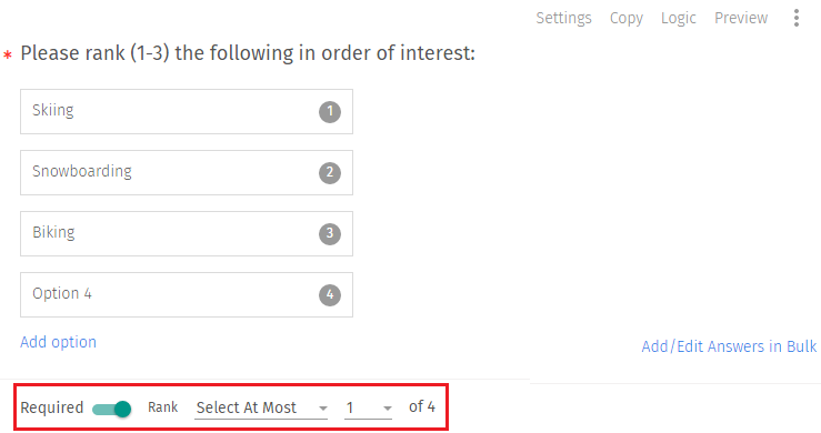 Drag and Drop Rank Order Question Setup | QuestionPro Help Document