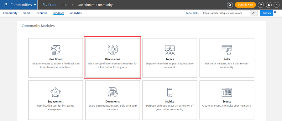 Communities - Discussion Setting | QuestionPro Help Document