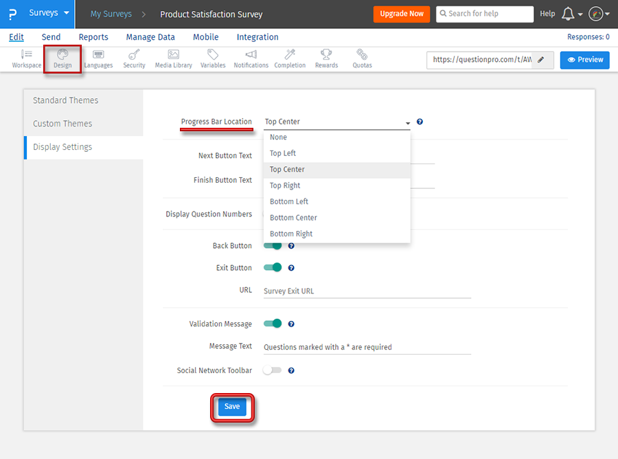 Progress Bar - How To? | QuestionPro Help Document