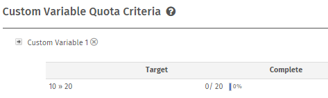 Controle Quota Variável Personalizada | QuestionPro Base de conhecimento