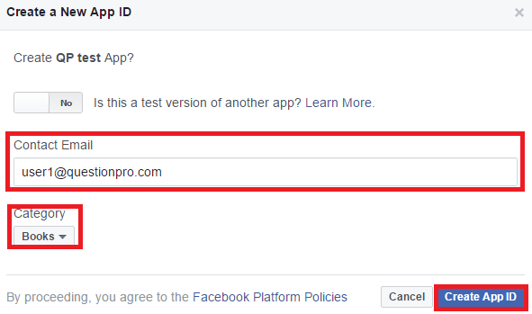 Facebook Custom App - Survey Authentication | QuestionPro Help Document