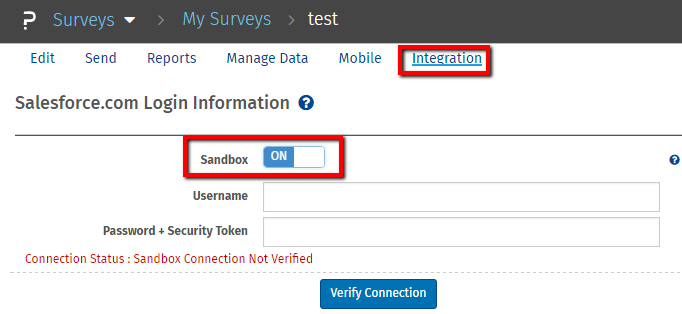 Sandbox - Salesforce | QuestionPro Help Document