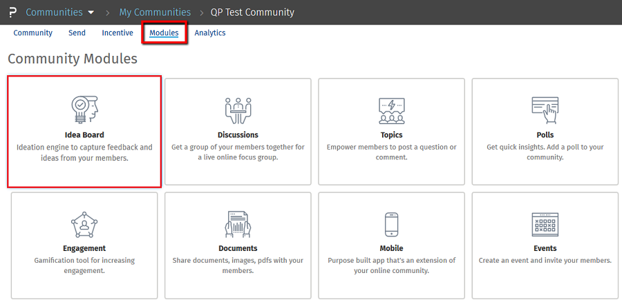 Communities - Idea Board | QuestionPro Help Document