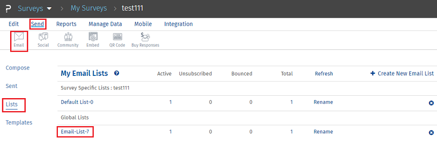 Send Invite to new addresses | QuestionPro Knowledge Base
