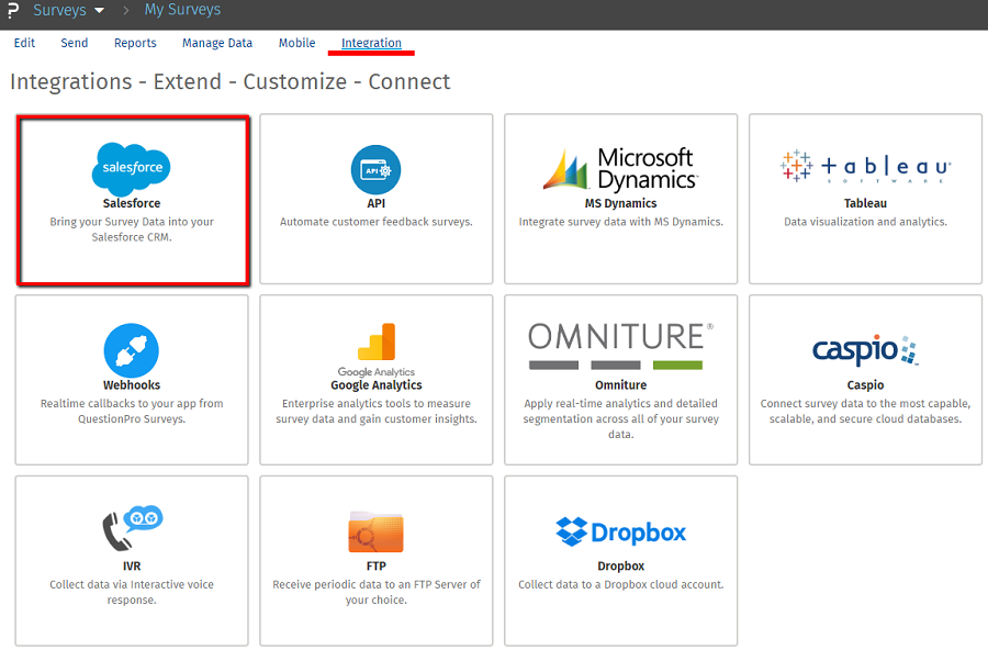 Salesforce Fetch Data Questionpro Help Document