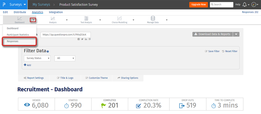 Responses - Raw Data | QuestionPro Help Document