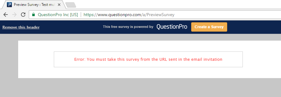Authentication- Email invite only | QuestionPro Help Document