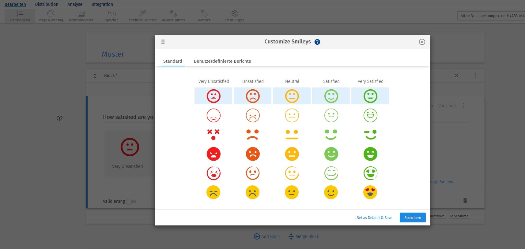 Smiley-Bewertungsfrage | QuestionPro Wissensbasis