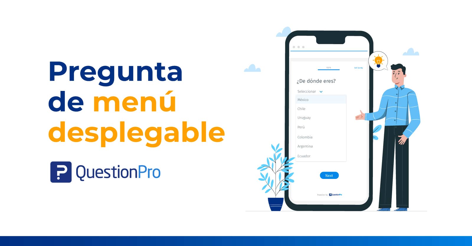 Pregunta de menú desplegable