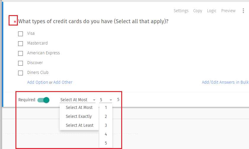 Multiple Choice Select Many QuestionPro