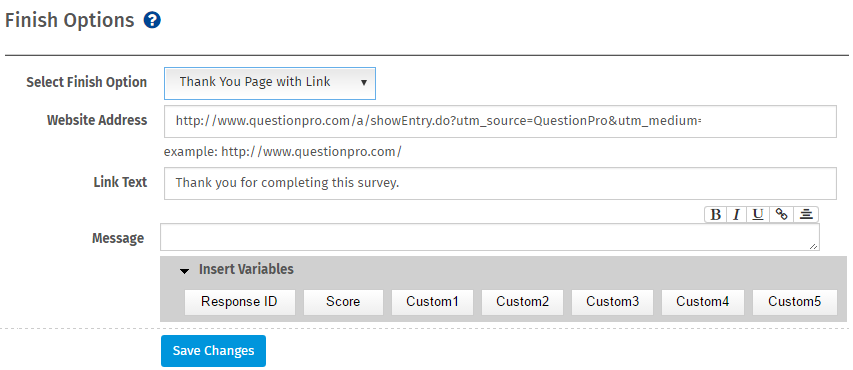 Customizable Thank-you Page | QuestionPro
