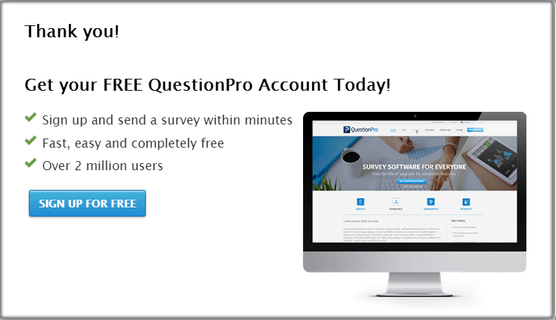 Customizable Thank-you Page | QuestionPro